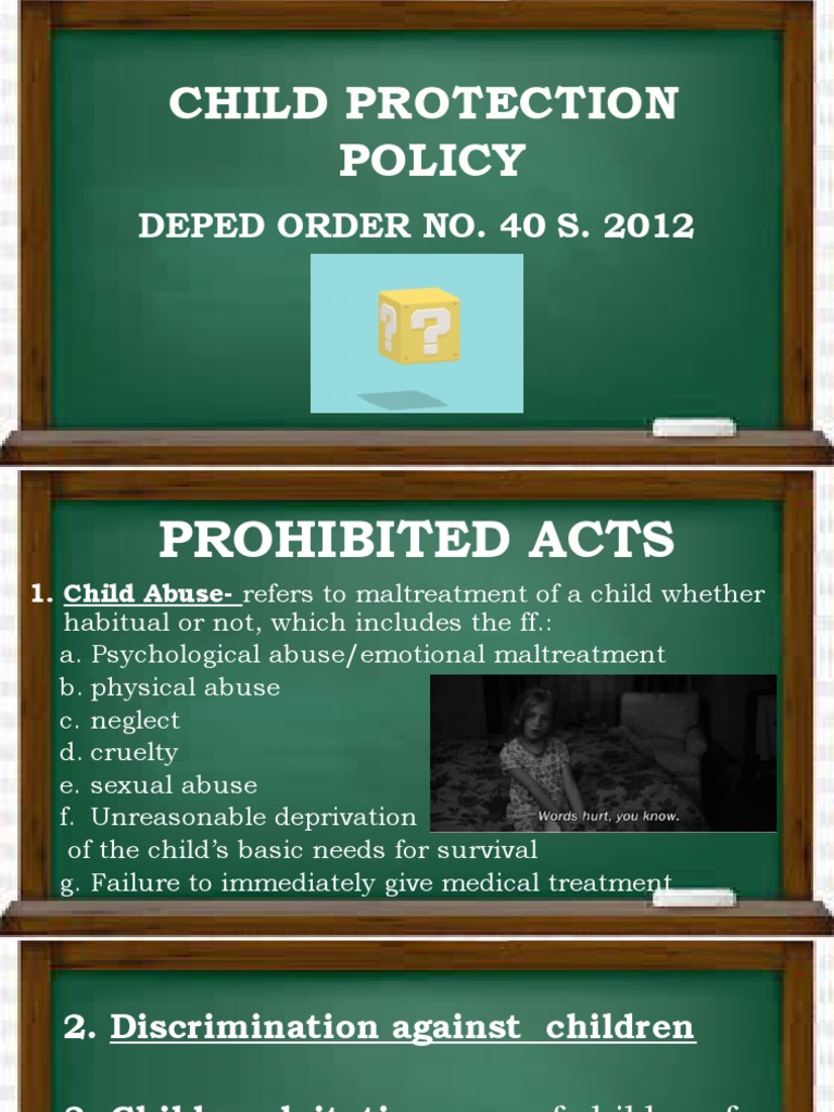 DEPED Child Protection Policy Overview | PDF | Self-Improvement | Wellness