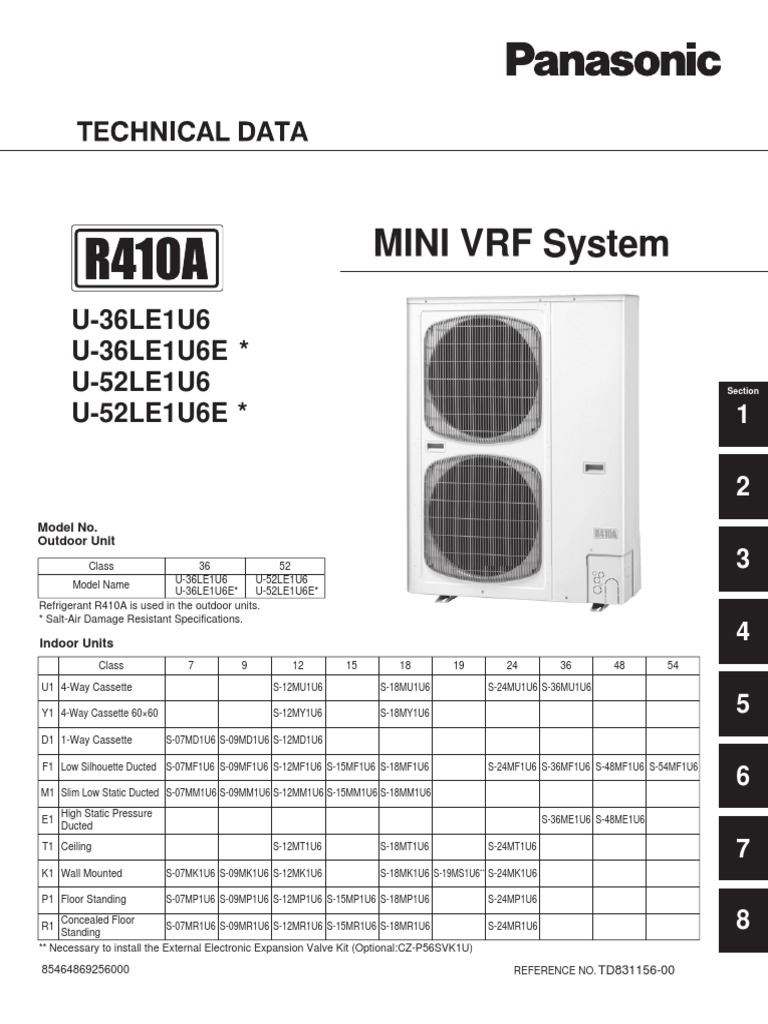 Panasonic Mini VRF Installation Guide | PDF | Leak | Pipe (Fluid ...