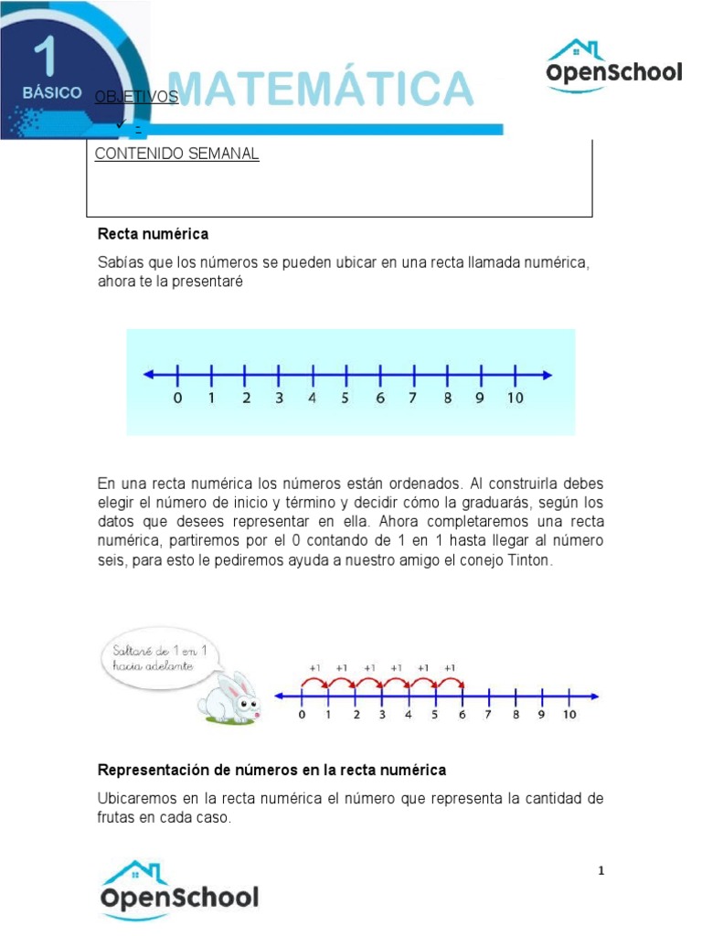 Uso de la recta numérica en conteos | PDF