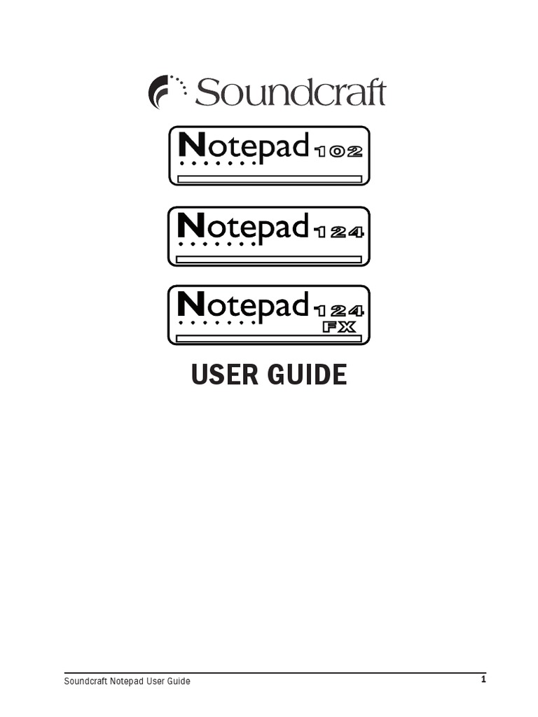 Soundcraft Notepad 124 PDF | PDF | Microphone | Headphones