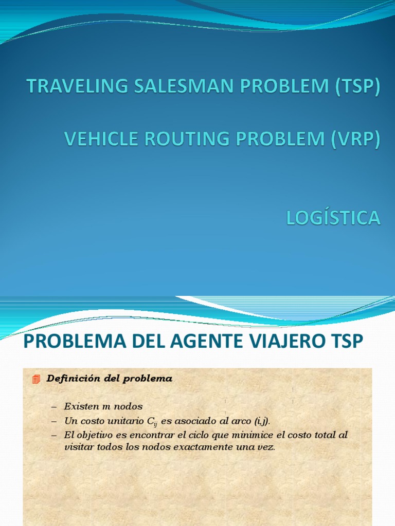 TSP VRP | PDF | Np problemas completos | Teoría de la complejidad ...