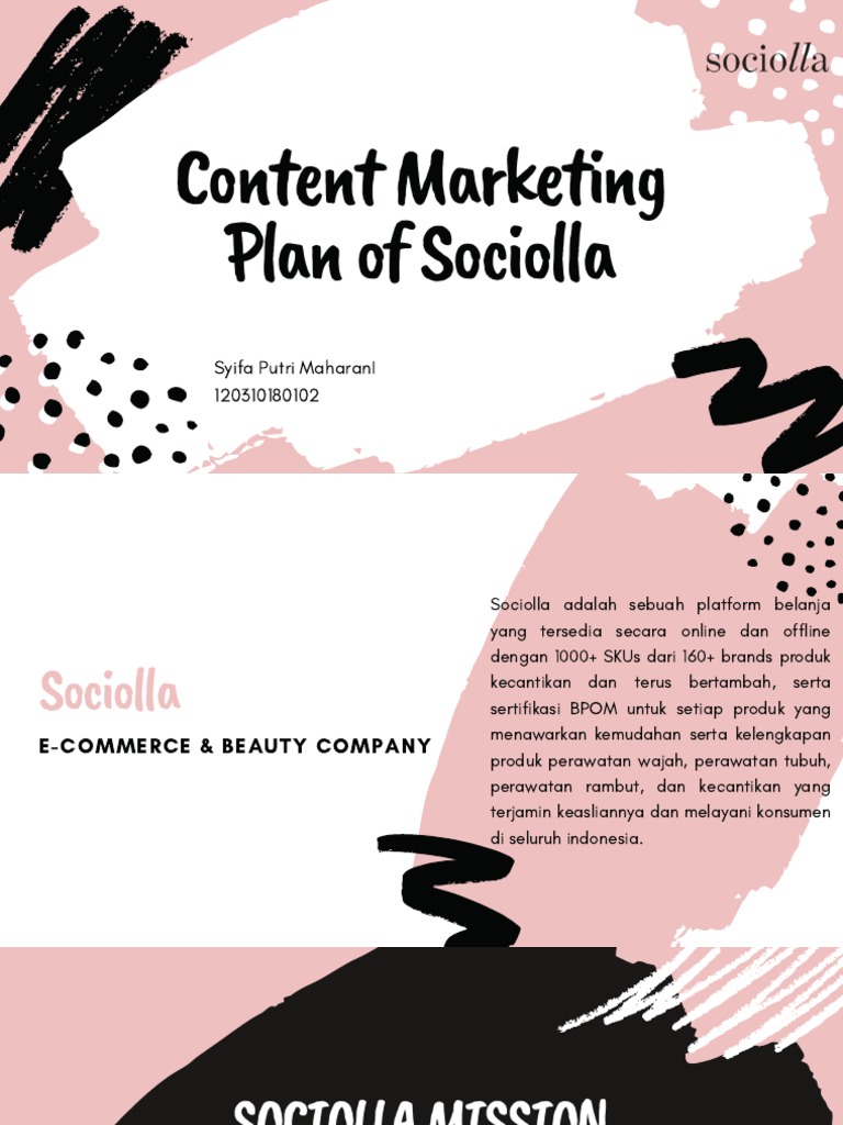 Marketing Plan Sociolla (Contoh) | PDF