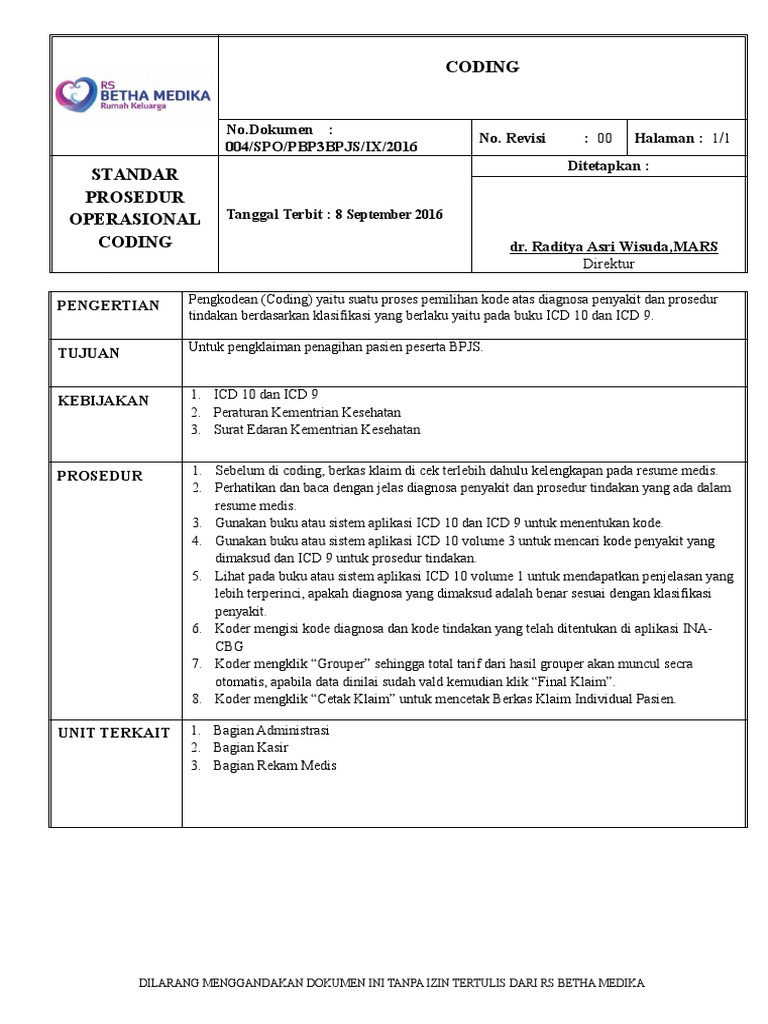 Spo Coding Casemix New | PDF