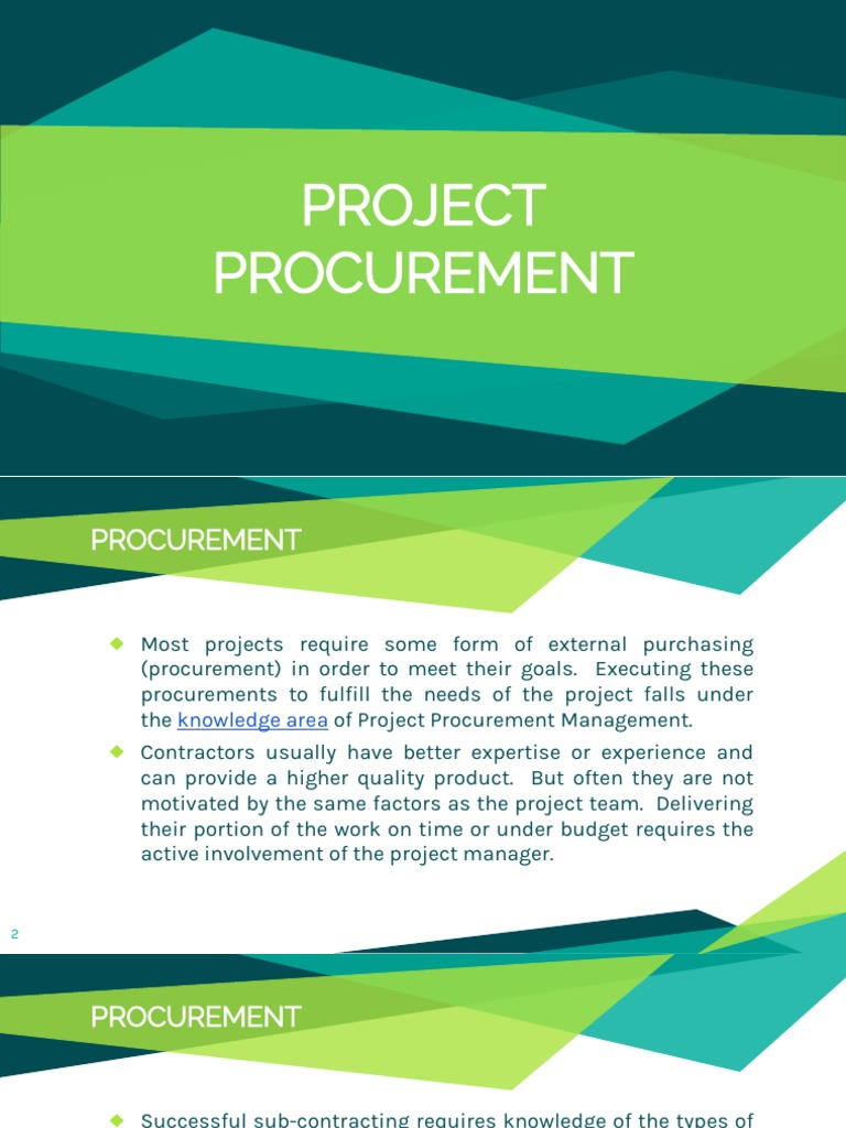 Understanding Project Procurement Management: A Guide to Planning ...