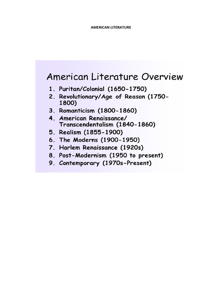 American Literature | PDF