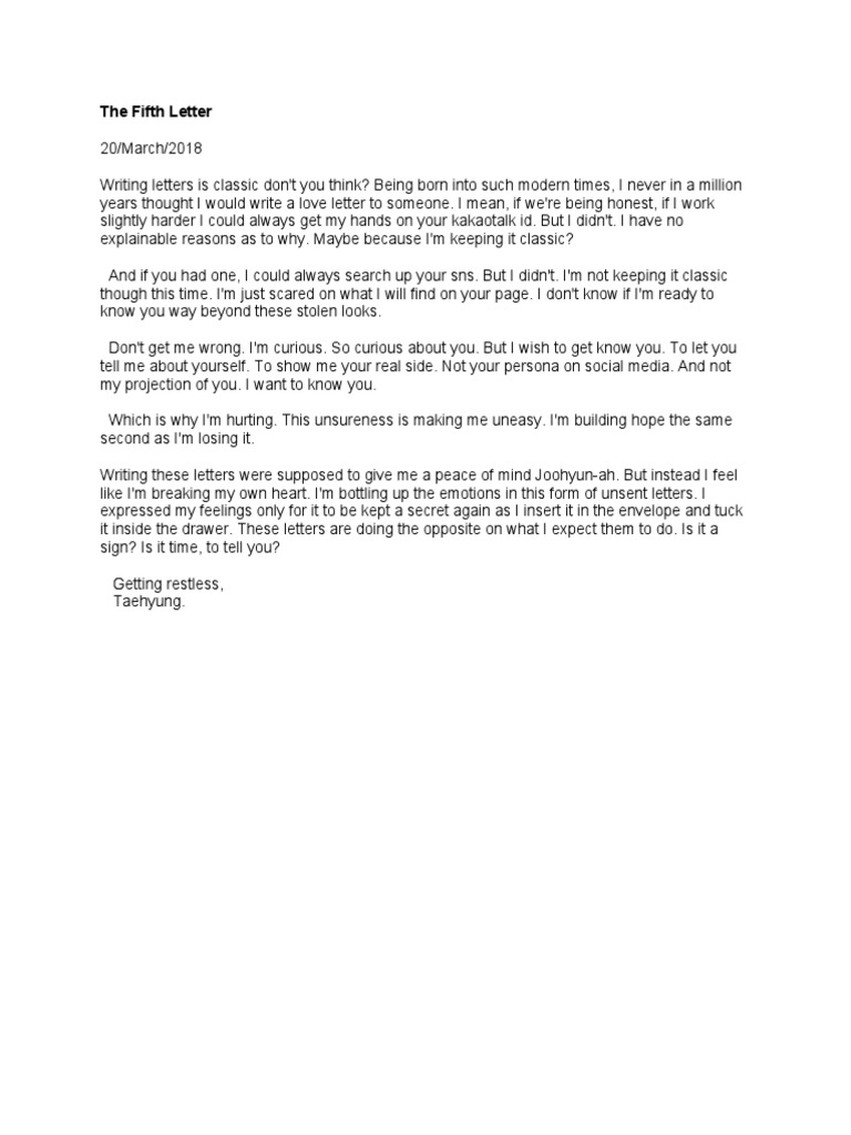 The Fifth Letter | PDF