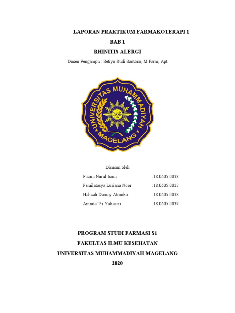 Laprak Farmakoterapi 1 | PDF | Kesehatan Holistik