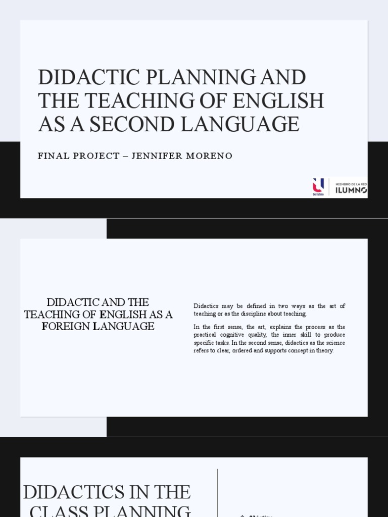Didactic Planning and The Teaching of English As | PDF | English As A ...