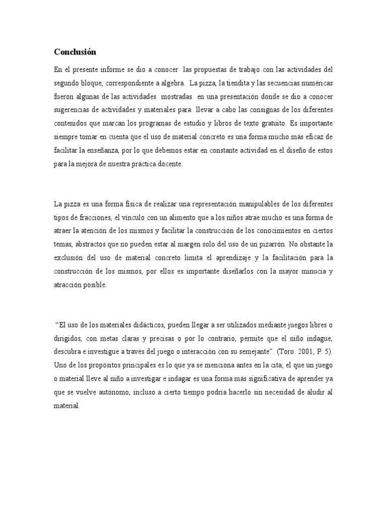 Conclusion de Algebra | PDF