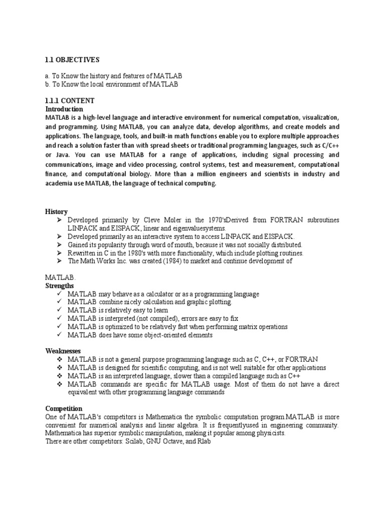 MATLAB intro title | PDF | Matlab | Numerical Analysis