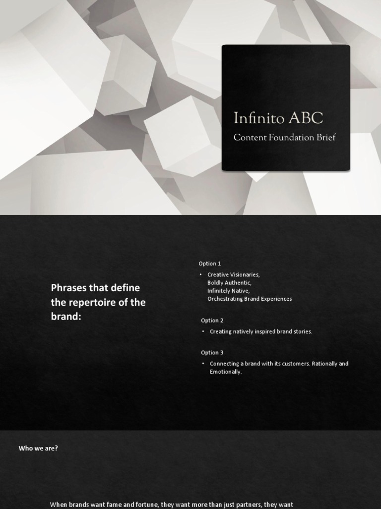 Infinito ABC - ContentFoundationBrief - Abhi - V3 | PDF | Brand ...