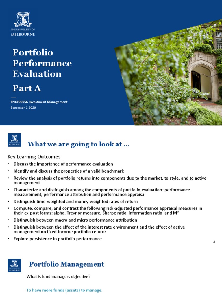 Portfolio Performance Evaluation Part A-2 | PDF | Investment Management ...