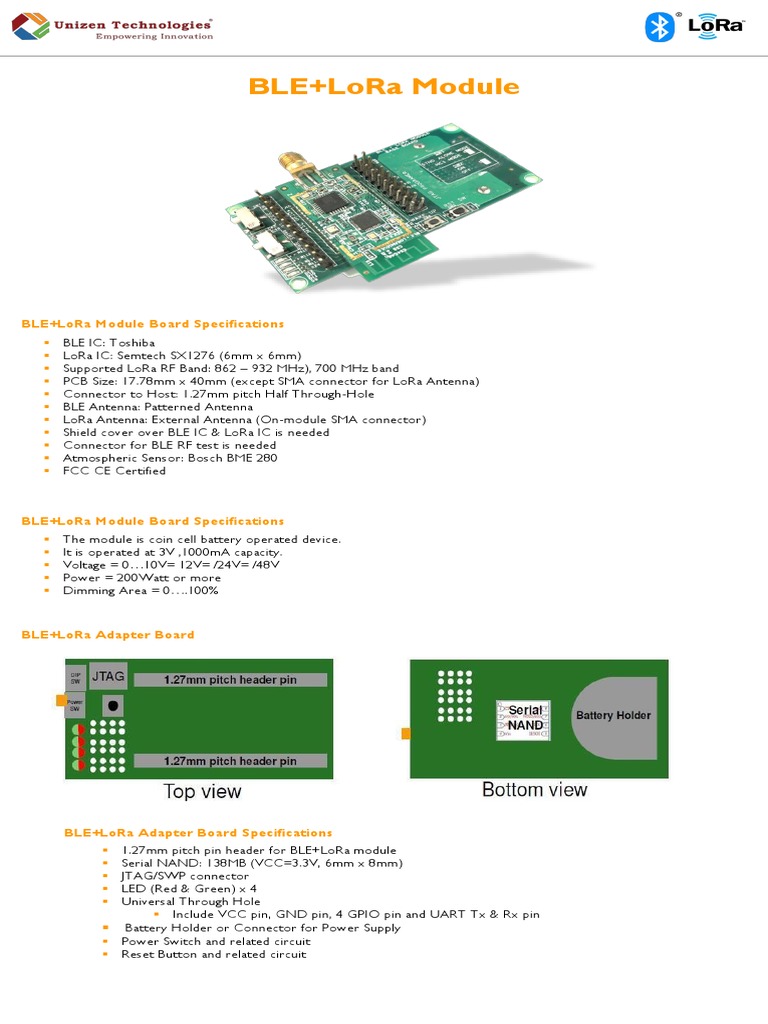 UNZ - BLE LoRa Module | PDF