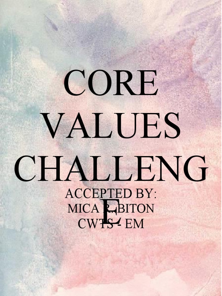CWTS Core Values Challenge | PDF