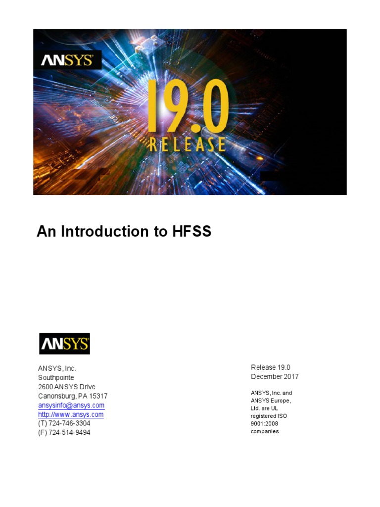 An Introduction To HFSS | PDF | Transmission Line | Finite Element Method