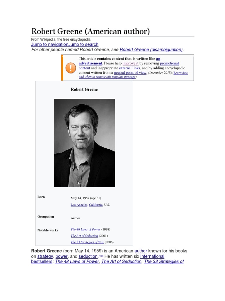 Robert Greene (American Author) | PDF | Books