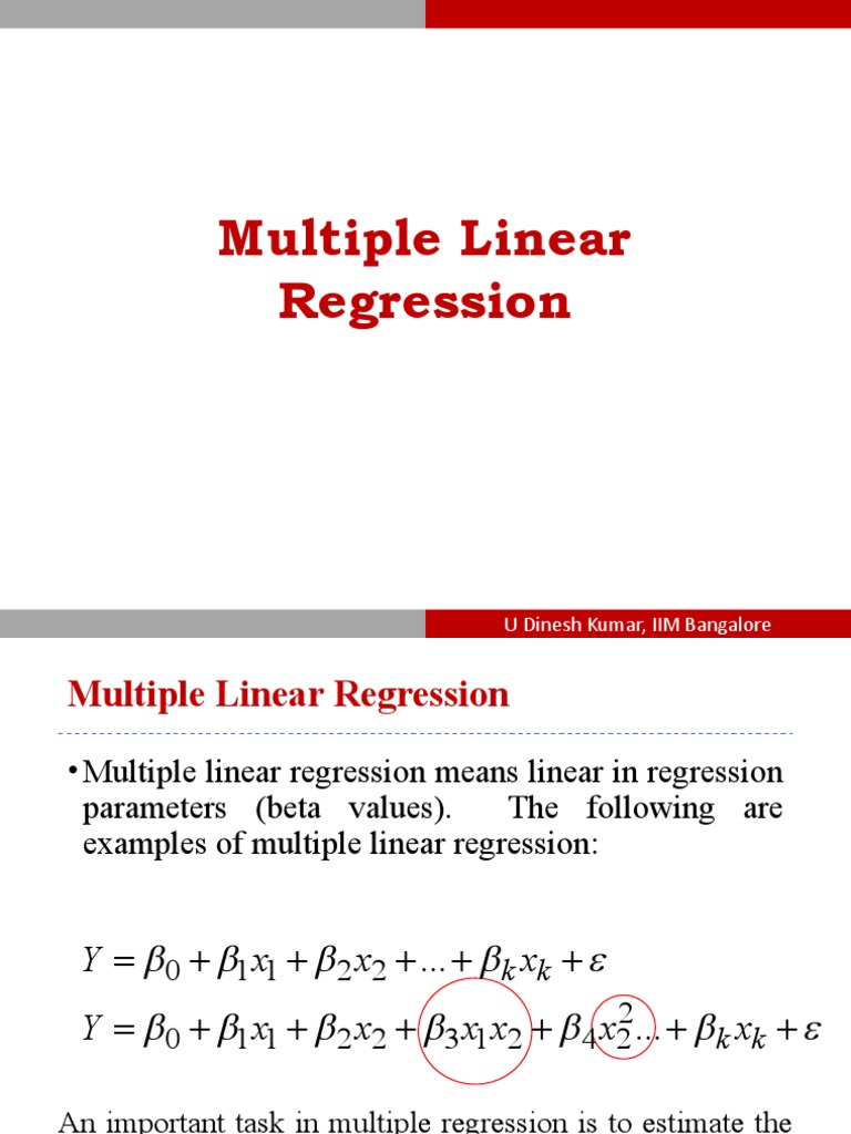 Multiple Linear Regression | PDF | Coefficient Of Determination | Regression Analysis