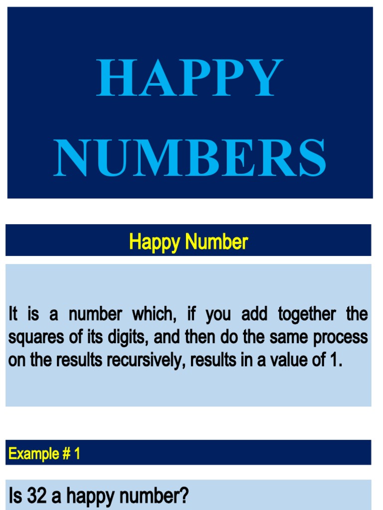 Happy Numbers | PDF