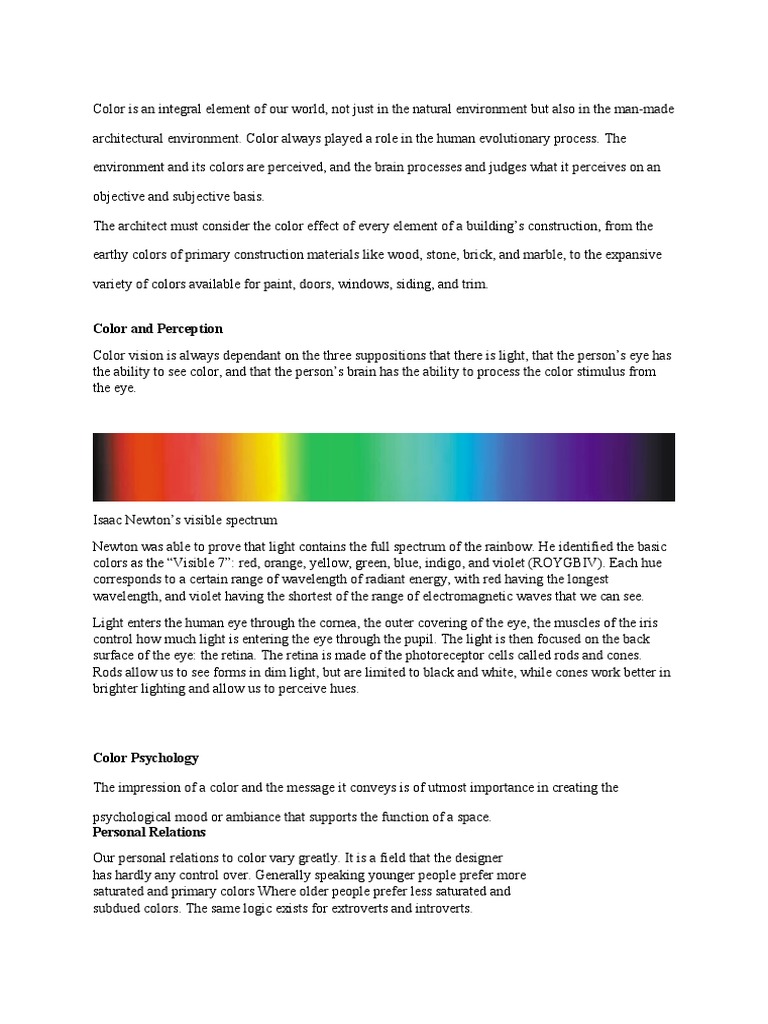 Color Psychology | PDF | Color | Eye