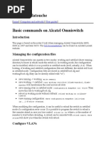 Basic Commands On Alcatel Omniswitch | PDF | Ip Address | Network Protocols