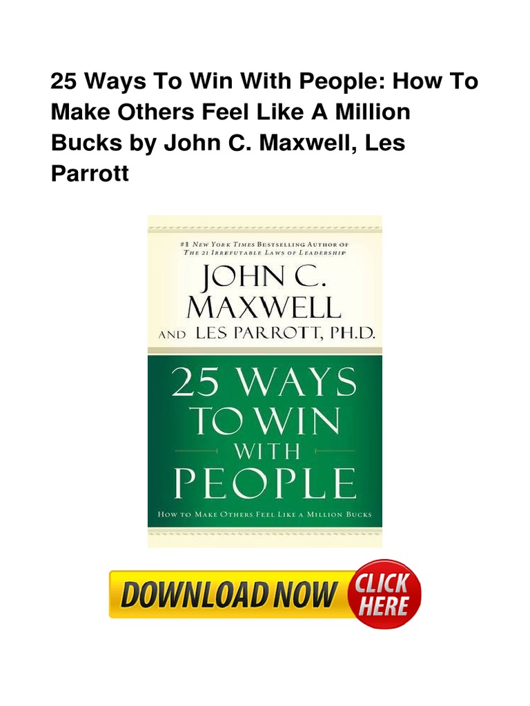25 Ways To Win With People How To Make O PDF | PDF
