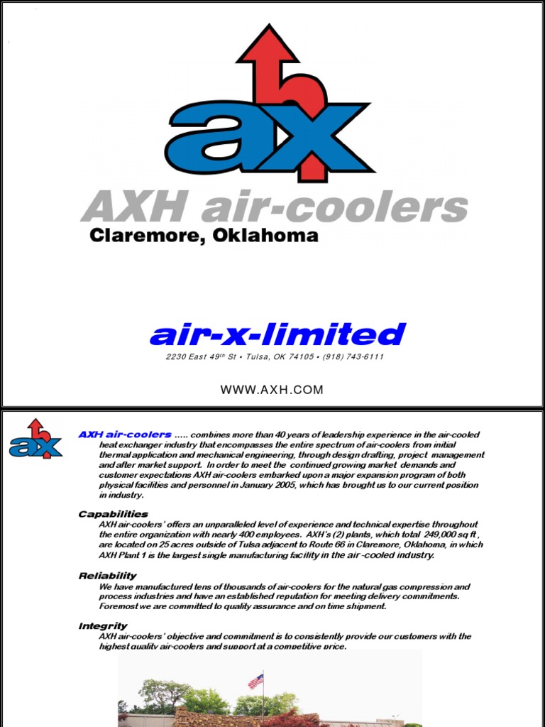 AXH Air-Coolers Overview and Capabilities | PDF | Pipe (Fluid ...