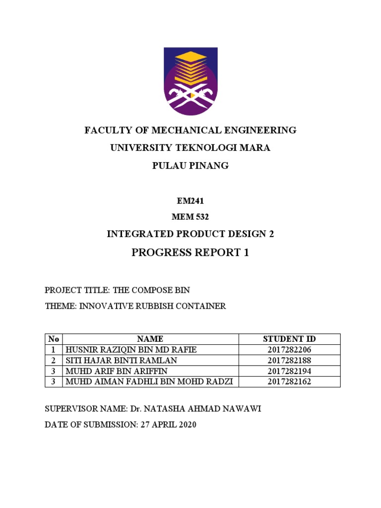 Progress Report 1 | PDF | Metal Fabrication | Screw