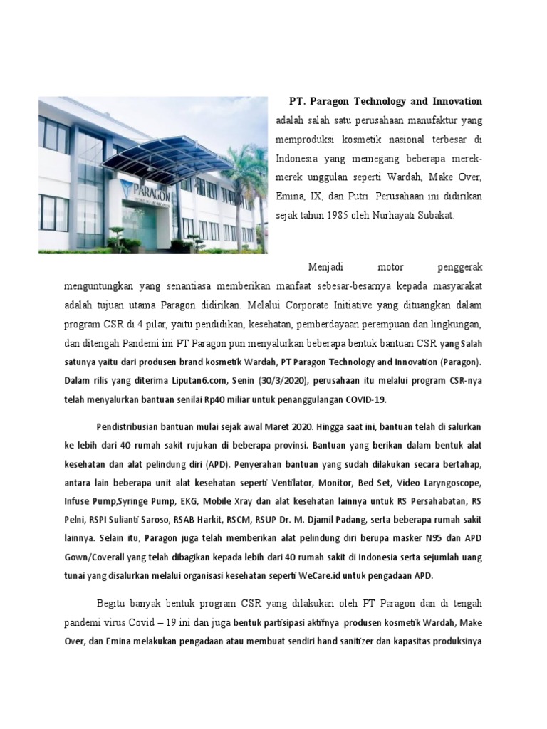 Tugas Bing CSR Paragon | PDF