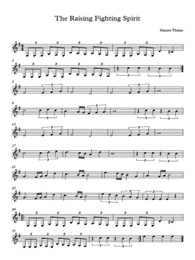 The Raising Fighting Spirit - Guitar | PDF