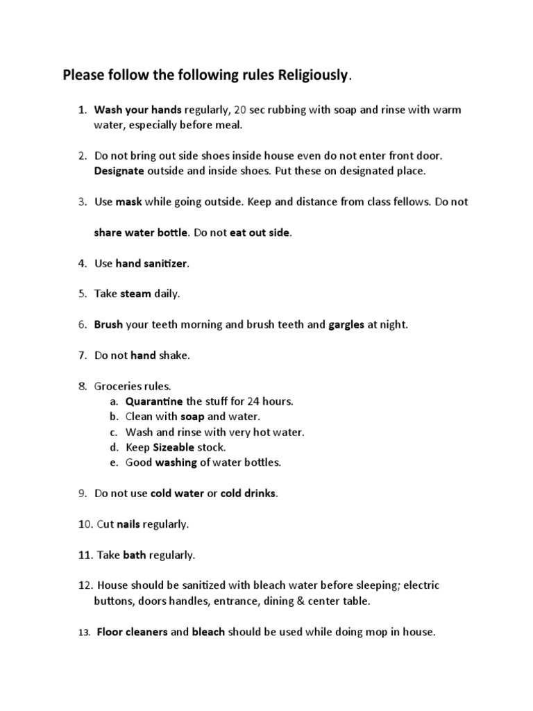 Please Follow The Following Rules Religiously.: Designate Outside and ...