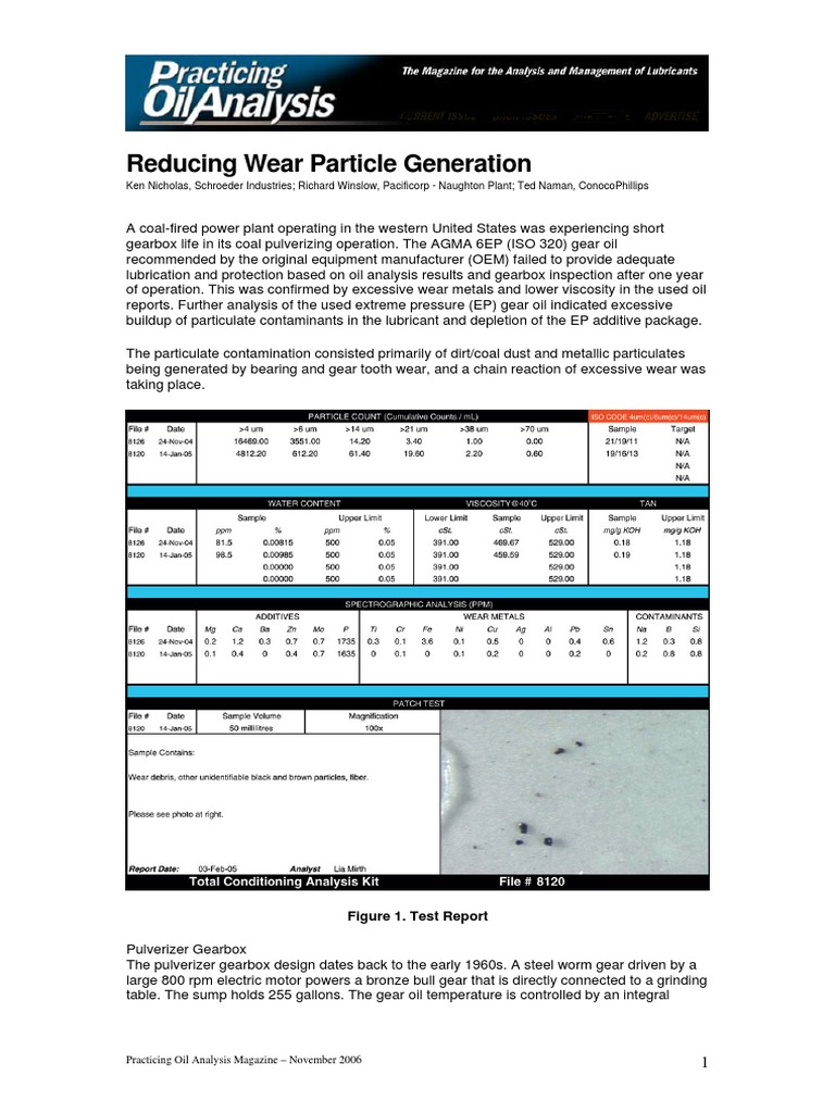 Reducing Wear Particle Generation | PDF | Filtration | Lubricant