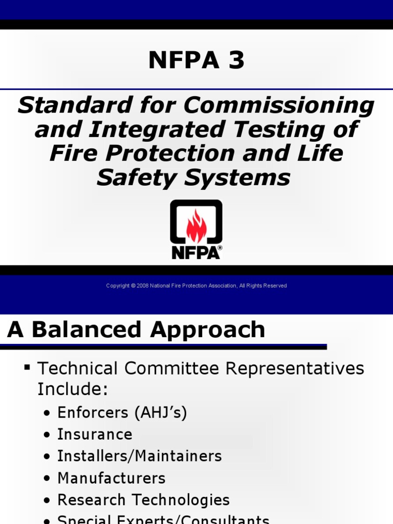 Nfpa 3: Standard For Commissioning and Integrated Testing of Fire ...
