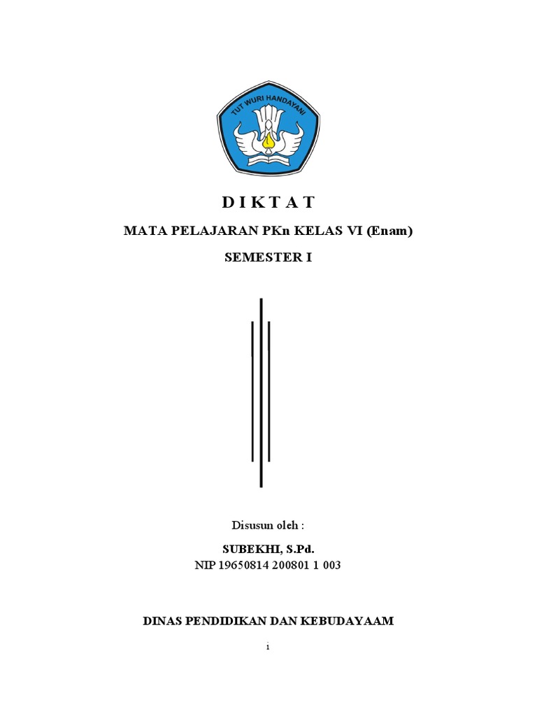 COVER Diktat PKN SMT 1 OK | PDF