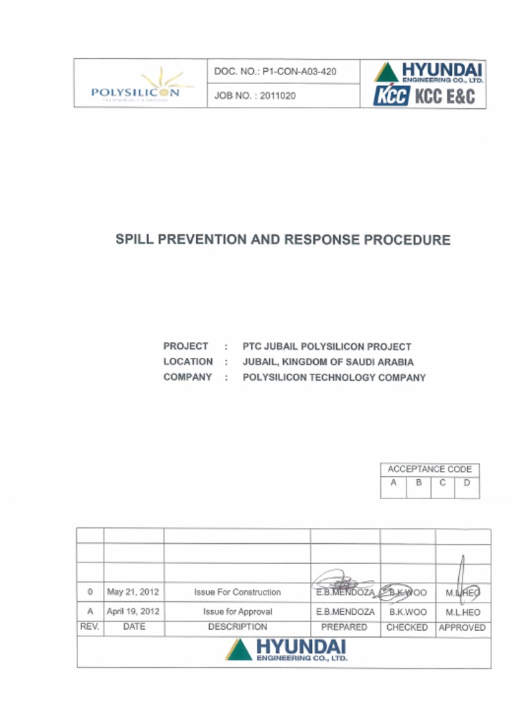 Spill Prevention and Response Procedure | PDF | Oil Spill | Sewage ...