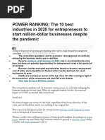 BNI Classifications List 2025 Update | PDF | Business | Advertising