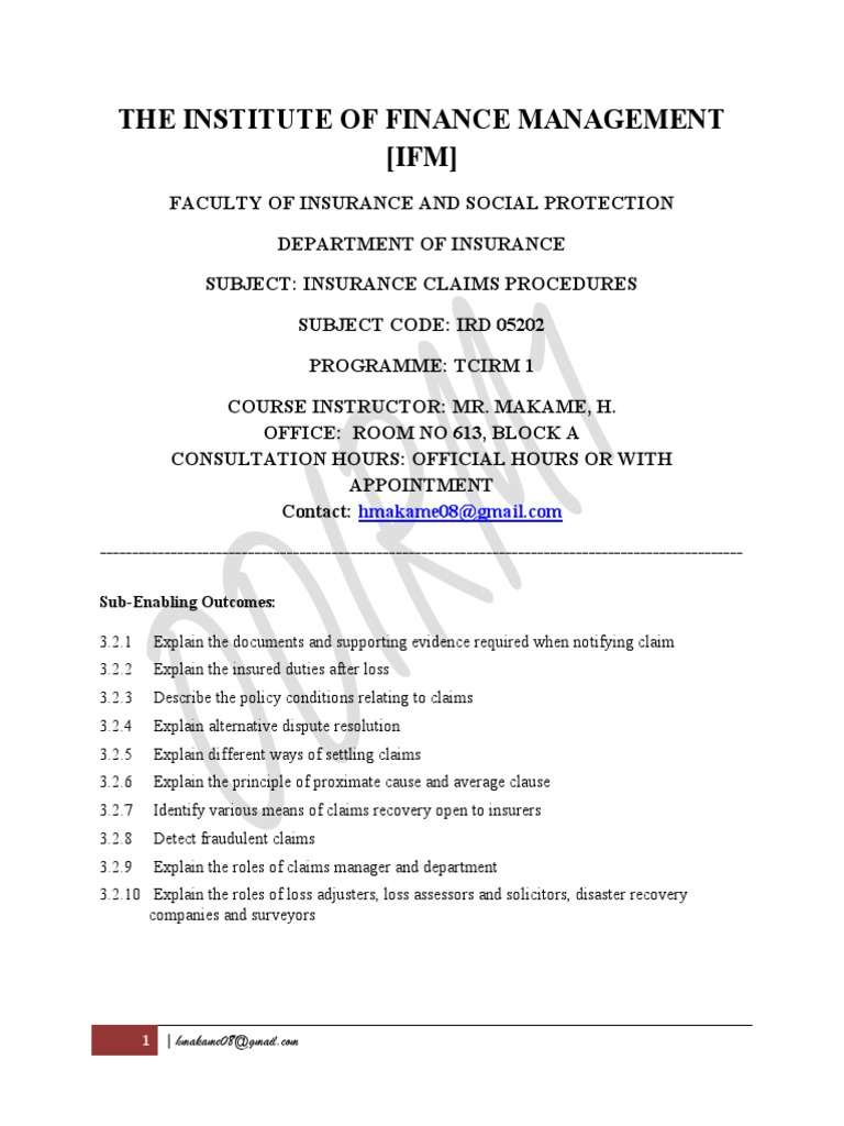 CLAIM NOTES pdf-1 PDF | PDF | Reinsurance | Liability Insurance