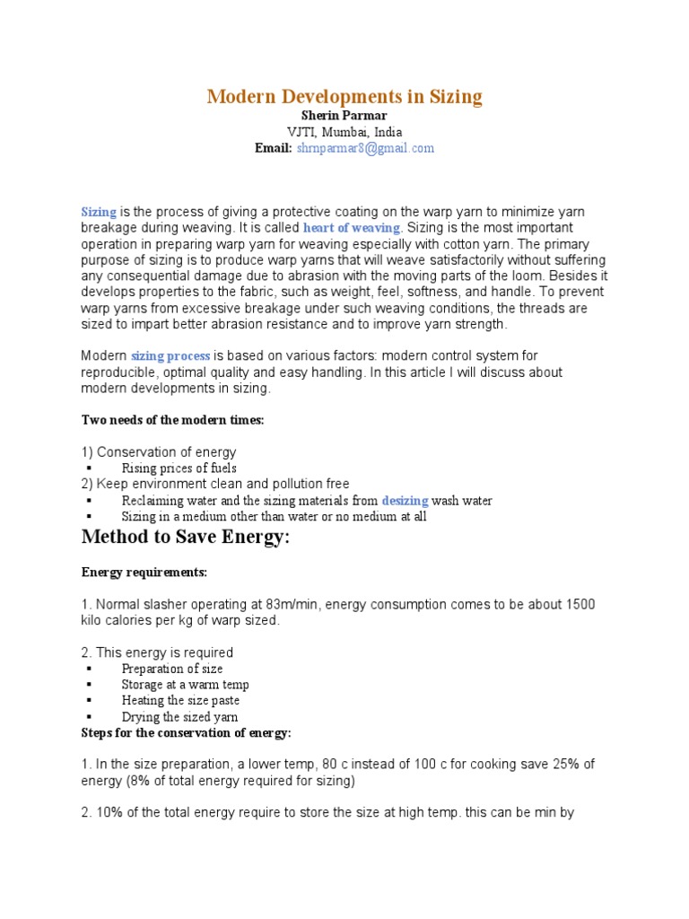 Sizing Textile Learner | PDF | Starch | Yarn