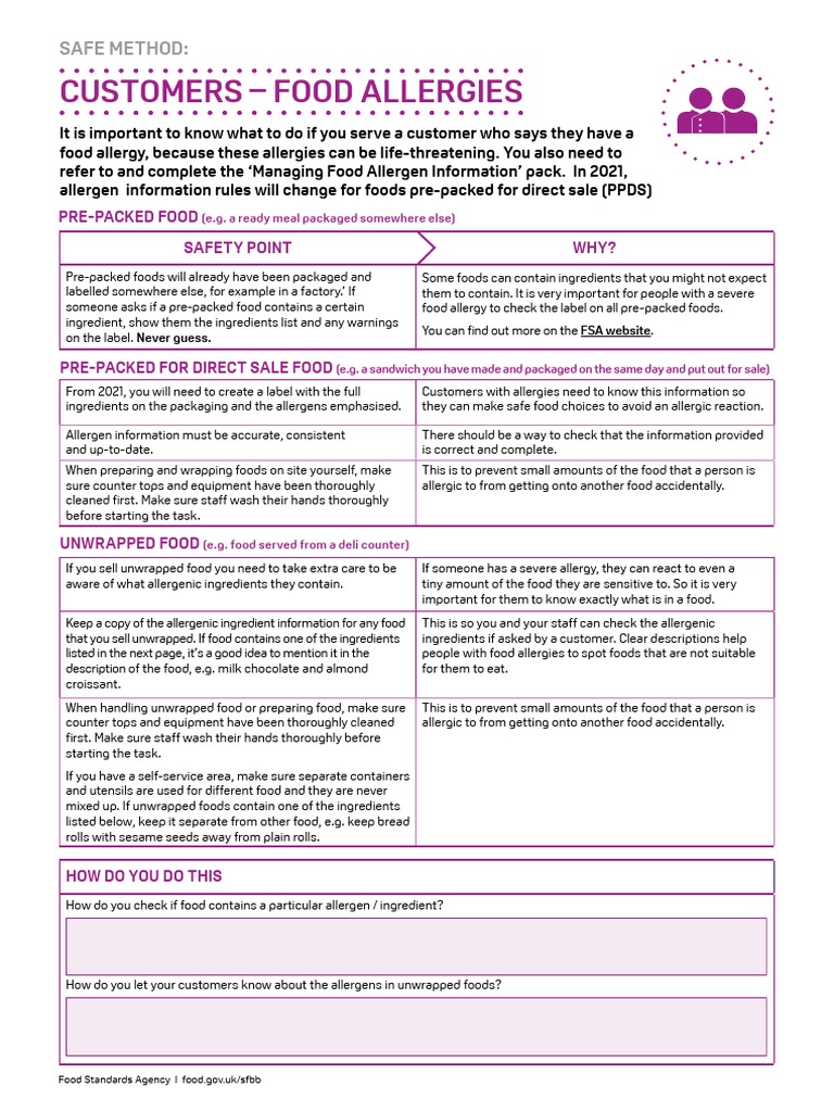 SFBB Retailers Management 01 Customer Allergies - 0 | PDF | Food ...