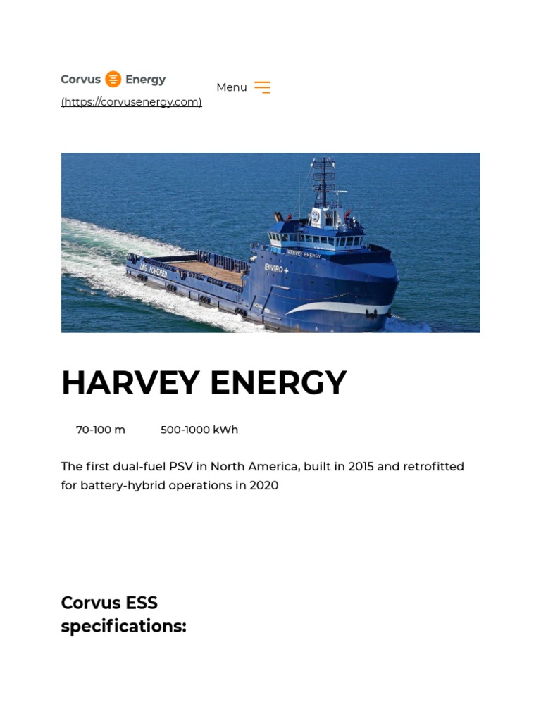 Corvus Energy | PDF | Transport | Energy And Resource