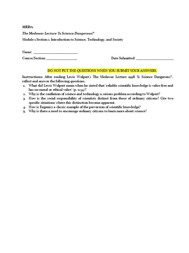 MRR#1 | PDF | Science & Mathematics