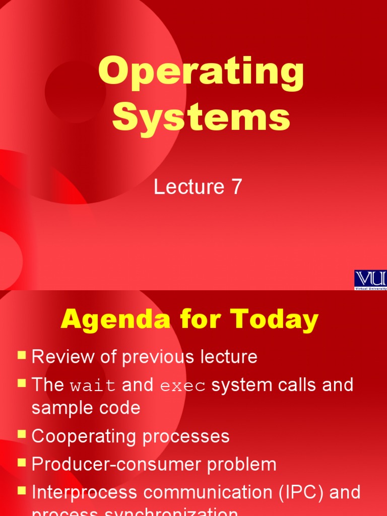 Operating Systems Lecture 07 Pps Pdf Process Computing System Software