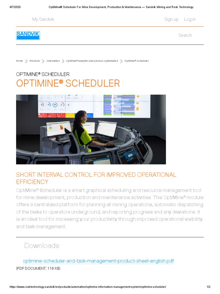 OptiMine® Scheduler | PDF