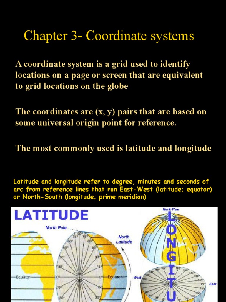 Understanding Coordinate Systems in GIS | PDF | Latitude | Longitude