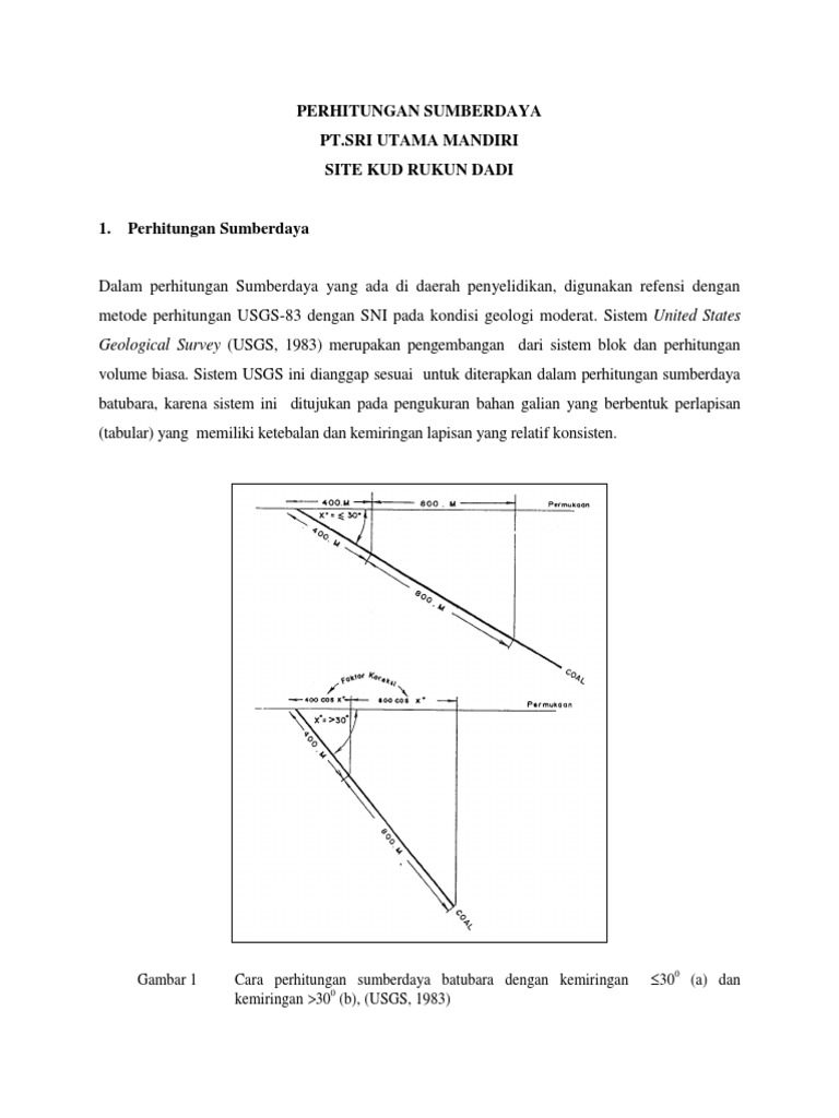 Perhitungan Sumberdaya Dan Cadangan | PDF