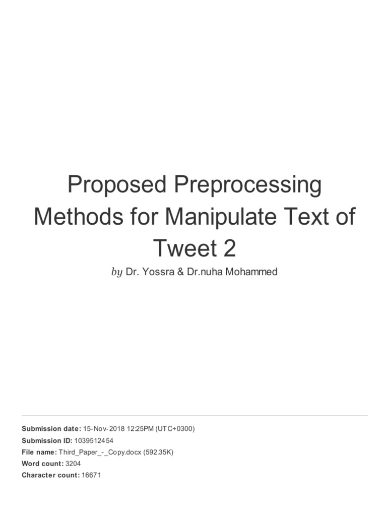 Methods For Manipulate Text of Tweet 2 PDF | PDF | Information Science ...