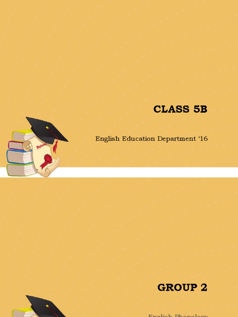 Class 5B: English Education Department 16 | PDF