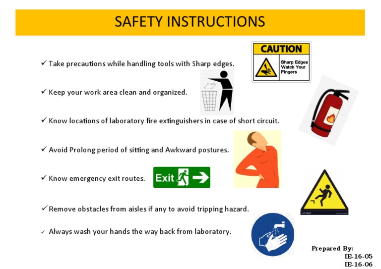 Safety Instructions: Prepared By: IE-16-05 IE-16-06 | PDF