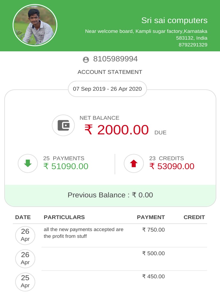 Mini Statement | PDF | Financial Services | Business