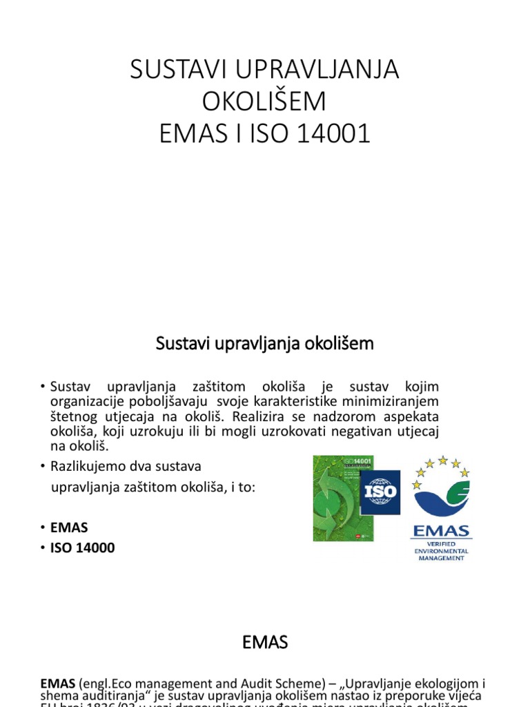 ISO 14001 I EMAS | PDF