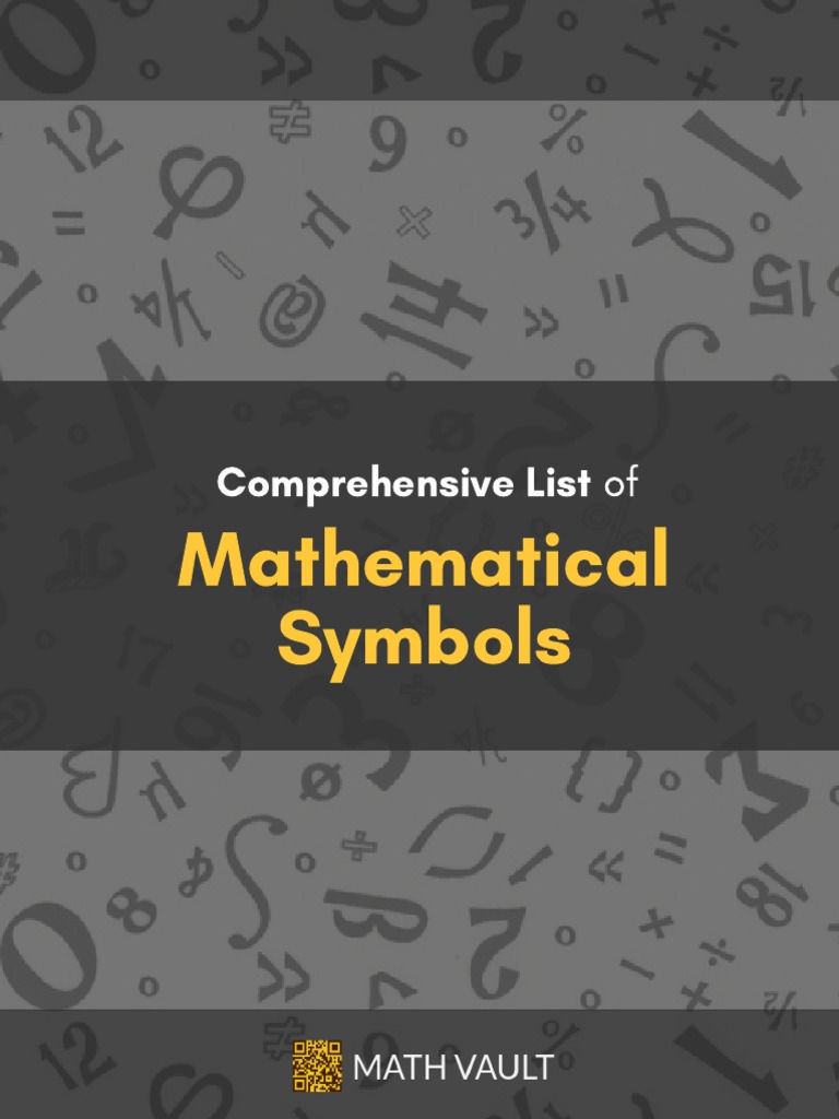Mathematical Symbols List | PDF | Variable (Mathematics) | Probability ...